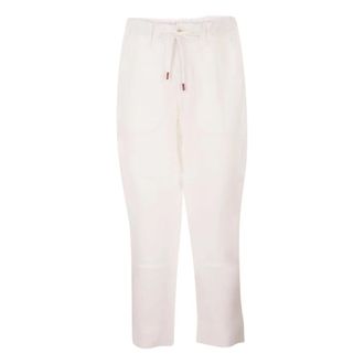 Kiton Leinenhose mit Kordelzug - - Trousers - Herren - Wei&szlig; - XL