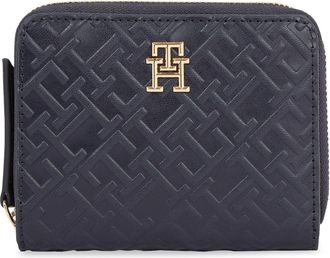Tommy Hilfiger Geldbörse Tommy Hilfiger Th Refined Med Za Mono AW0AW15755 Dunkelblau