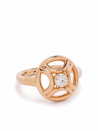 Loyal.e Paris bague Perp&eacute;tuel.le en or rose recycl&eacute; 18ct pav&eacute;e de diamants