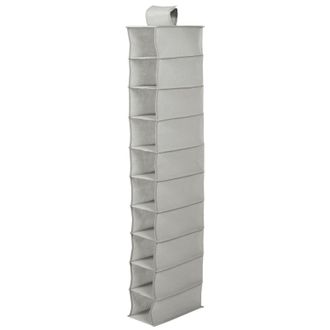 FOMIYES Faltbarer H&auml;ngender Schuhorganizer aus Polyester mit 10 F&auml;chern Platzsparende Aufbewahrungstasche f&uuml;r Kinderzimmer Bad und Schlafzimmer