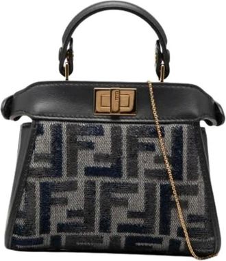 Fendi Pre-owned Nano Peekaboo - Femme - Pre-owned - Gris - Taille: ONE Size