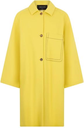 Fabiana Filippi Femme, Manteaux, Jaune, Taille: 34 FR Long Coat with Kimono Sleeves