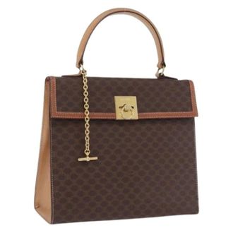 Celine Pre-owned Sac bandouli&egrave;re Macadam - Femme - Pre-owned - Brun - Taille: ONE Size