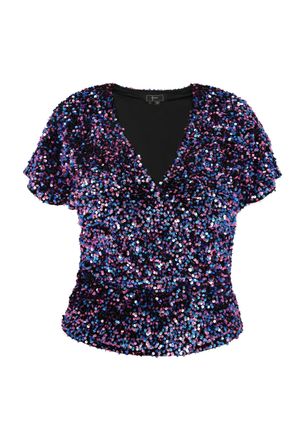 Faina Bluse Damen blau rosa