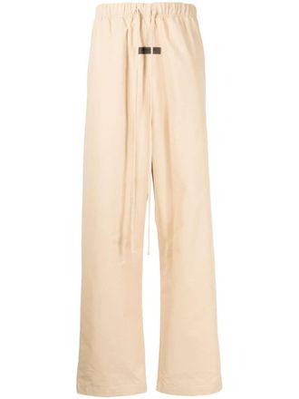 Fear of God pantalon droit à patch logo - Marron