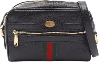 Gucci Sac bandouli&egrave;re en cuir Ophidia Pre-owned - Femme - Pre-owned - Noir - Taille: ONE Size