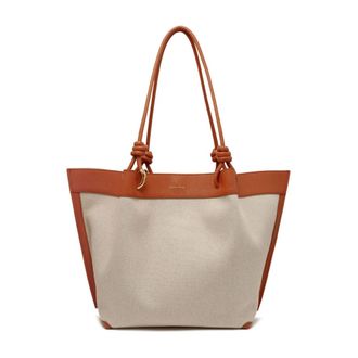 Coccinelle Femme, Sacs, Beige, Taille: ONE Size Natural and Crab Canvas Tote Bag