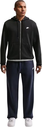 Nike Sportswear Club Hoodie mit durchgehendem Rei&szlig;verschluss f&uuml;r Herren (Schwarz)