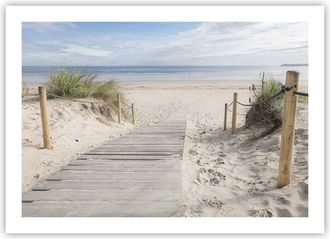 Arttor Wandposter Art Prints 70x50cm Poster ohne Rahmen Strand Düne Eintritt Küche Wanddeko Bild Wand Kunstdruck Deko Wandbilder Dekoration Wohnzimmer Schlaf