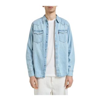 Levi's Homme, Chemises, Bleu, Taille: XL Barstow Western Shirt