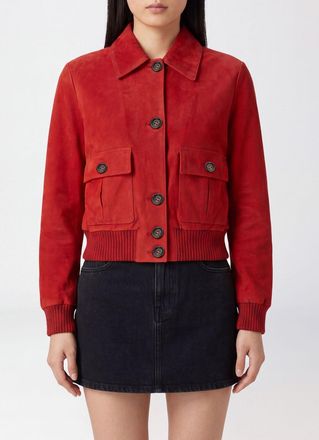 Valstar Wildleder-Bomberjacke im Hemdstil von mit klassischem Kragen