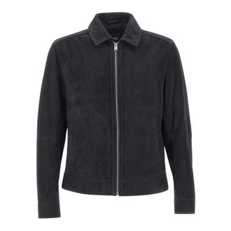 HUGO BOSS Veste en daim H-Malbano7 - Homme - Vestes - Bleu - Taille: L