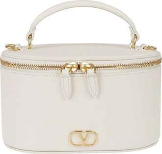 Valentino Garavani Femme, Sacs, Beige, Taille: ONE Size VLogo Signature Mini Vanity Bag