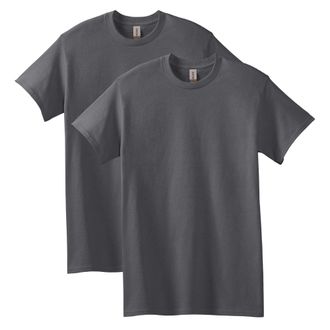 Gildan Unisex-Erwachsene T-Shirt aus Schwerer Baumwolle, Stil G5000, Multipack Hemd, Anthrazit (2er-Pack), XX-Large