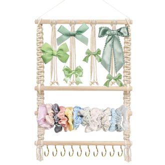 Generic Haarschleifen-Organizer | Hängender Baby-Bogenhalter | Dekorativer platzsparender Buchenholz zum Aufhängen für Kinderzimmer, Speisekammer, Wäsche, Wan