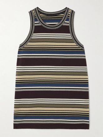 sacai Tanktop Aus Gestreifter Baumwolle - Mehrfarbig