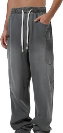 Generic Jean Homme Jeans Homme Jean Homme Regular Confortable Classique Classique Uni D&eacute;contract&eacute; - Lavable Machine/Main, Parfait avec T-Shirt Manches Courtes