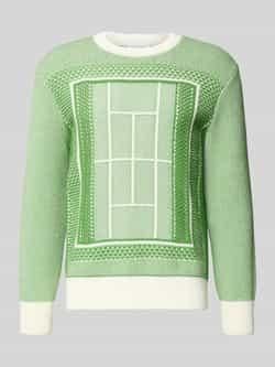 Lacoste Regular Fit Strickpullover aus Baumwoll-Mix Modell TENNIS COURT