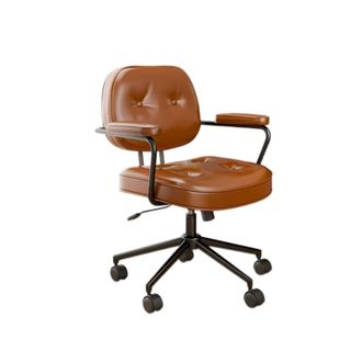 Generic Ergonomischer B&uuml;rostuhl, Heimcomputerstuhl Mit Armlehnen, Kann 250 Kg Tragen, for Das Heimb&uuml;ro-Schlafzimmer(Brown)