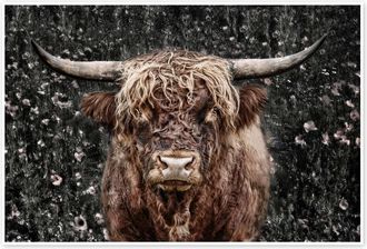 Posterlounge ich will Kühe! Poster von Joachim G. Pinkawa 130 x 90 cm Braun Wandbilder Wanddeko