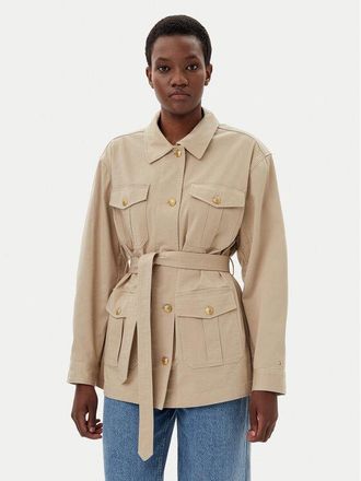 Tommy Hilfiger Hemdjacke WW0WW45933 Beige Regular Fit
