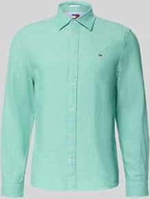 Tommy Jeans Regular Fit Freizeithemd aus Leinen-Baumwoll-Mix
