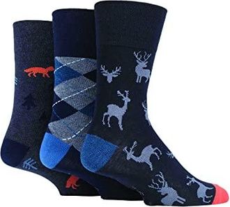 SockShop Gentle Grip Homme Fun Feet Chaussettes Paquet de 3 &Eacute;vasion des hautes terres 39-45