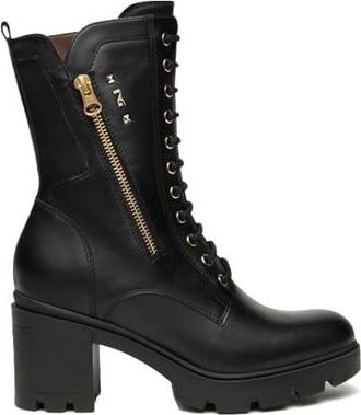 Nero Giardini I514881D Bottines Motardes Femme en Cuir - Noir 36 EU