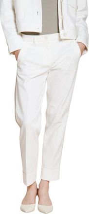 Mason's Femme, Pantalons, Blanc, Taille: 42 FR Pantalon Chino Coupe Carotte New York