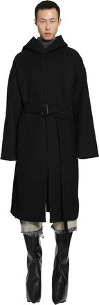 Rick Owens Tower Tower Coat in Melton