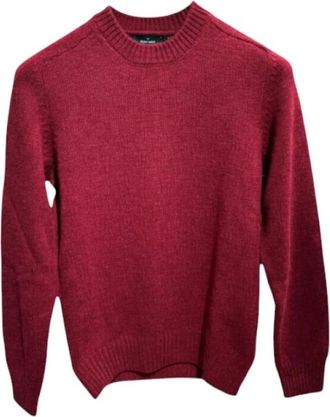 Gran Sasso Homme, Pulls, Violet, Taille: L Jersey burdeos en lana Shetland