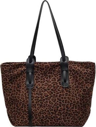 Generic Sac besace vintage imprim&eacute; l&eacute;opard gu&eacute;pard grande capacit&eacute; sac de travail sac fourre-tout sac &agrave; main pour femme voyage shopping et usage quotidien, ma