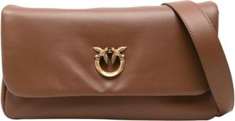 Pinko Pinko, Femme, Sacs, Brun, Taille: ONE Size Click Soft Horizontal Shoulder Bag
