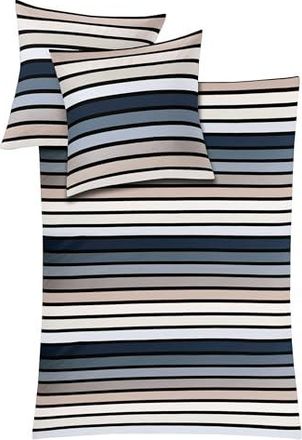 Kleine Wolke 6109271954 Bettw&auml;sche Rimini, Ma&szlig;e: 155 x 220 cm und 80 x 80 cm, Farbe: Taupe