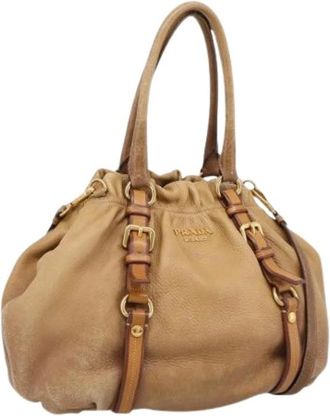 Prada Sac &agrave; main vintage doccasion - Femme - Pre-owned - Beige - Taille: ONE Size