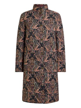 Etro manteau matelass&eacute; &agrave; motif cachemire - Marron