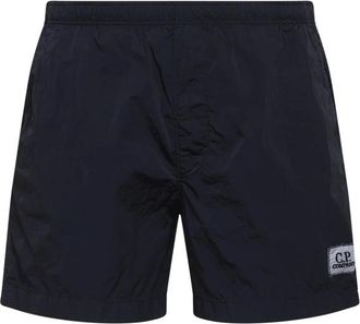 C.P. Company C.p. Company, Homme, Maillots de bain, Bleu, Taille: XL Logo-patch Swim Shorts