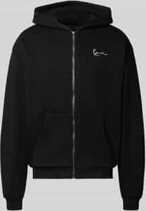 Karl Kani Sweatjacke mit Label-Stitching und K&auml;nguru-Tasche