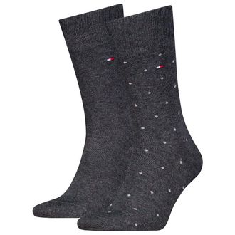 Tommy Hilfiger Mens Dot Classic Sock, Anthracite, 9-11 (2er Pack)