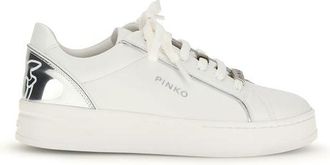 Pinko Wei&szlig;e Kalbsleder Bos Taurus Low Top Sneaker