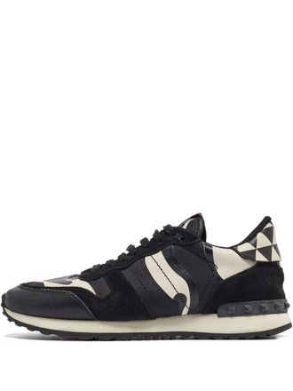 Valentino Garavani baskets &agrave; imprim&eacute; camouflage - Noir
