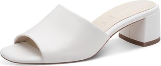 Tamaris Damen Pantoletten, Frauen Clogs, Pantoletten,TOUCHit-Fu&szlig;bett,Pepper,Pflege-leicht,qualitaet,robust,stabil,trage-Komfort,White,36 EU