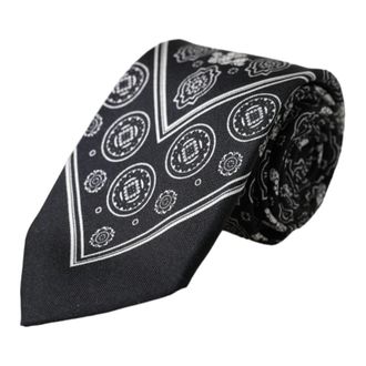 Dolce & Gabbana Gemusterte verstellbare Krawatte - - Accessories - Herren - Grau - ONE SIZE