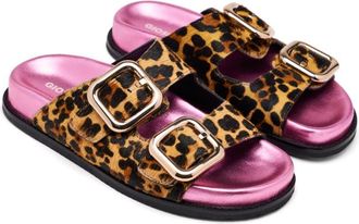 Gioseppo Mifflin, flache Sandalen für Damen, Leopard, 37 EU