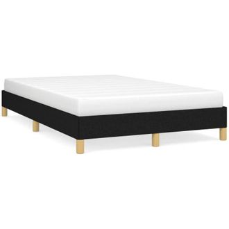 vidaXL Bettgestell ohne Matratze Schwarz 120x190 cm Stoff Vidaxl