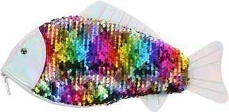 Garneck Pochette Sac Main Femme Sir&egrave;ne &agrave; Paillettes Brillantes Embrayage Cr&eacute;atif Capacit&eacute; Spacieuse avec Fermeture &Eacute;clair Sac Poisson pour Cl&eacute;s T&eacute;l&eacute;phone et M