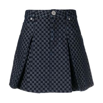 Balmain Blaue Baumwollrock mit Triple Loop - - Skirts - Damen - Blau - M