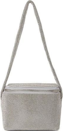 Kara sac port&eacute; &eacute;paule &agrave; ornements strass&eacute;s - Blanc