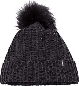 PIKEUR M&uuml;tze mit Strass und Fell-Imitat-Bommel Herbst/Winter 2022