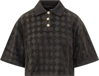 Amiri Femme, Tops, Noir, Taille: 34 FR MA Quad Towelling Cropped Polo